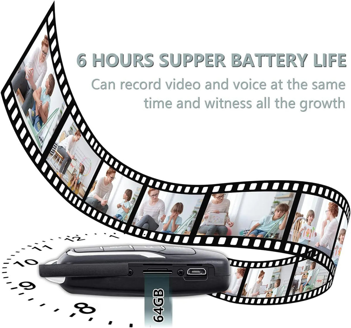 Premium Full HD 1080P IR Car Key Fob DVR Recorder with Motion Detectio